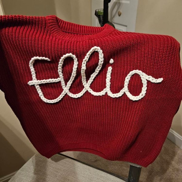 Personalized Baby Name Sweater,custom Christmas Baby Sweater With Name ...