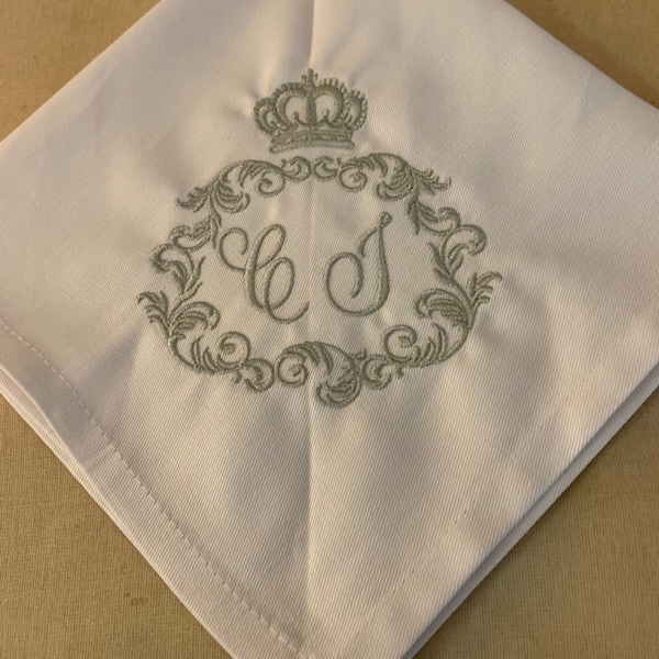 Classic Monogram Frame With Crown Machine Embroidery Design - 4 Sizes ...