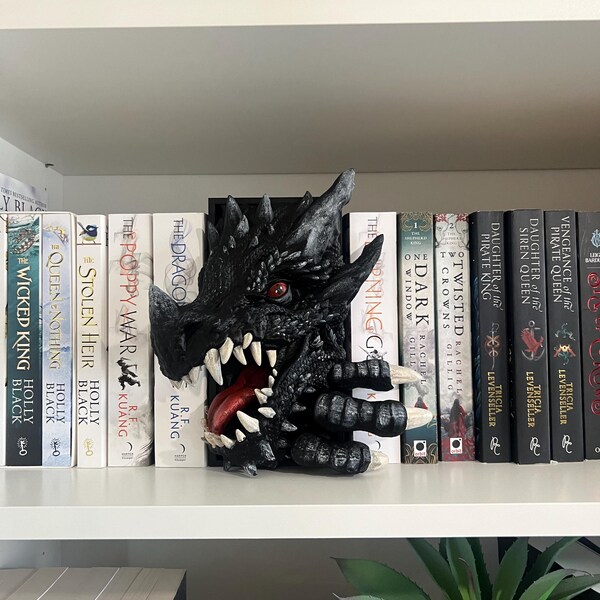 Dragon Book Nook, 3d Printed Fantasy Book Shelf Décor and Bookends - Etsy