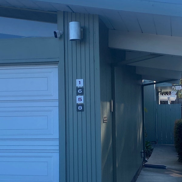Mid-century House Numbers - Vertical - Custom! Eichler Style Laser Cut ...