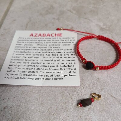 Azabache Protection Bracelet Azabache and Evil Eye Bracelet - Etsy