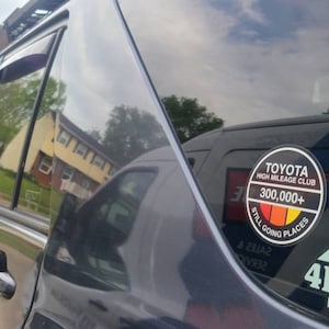 Toyota High Mileage Club Vinyl Sticker 4WD 4X4 Japanese Vintage Retro ...