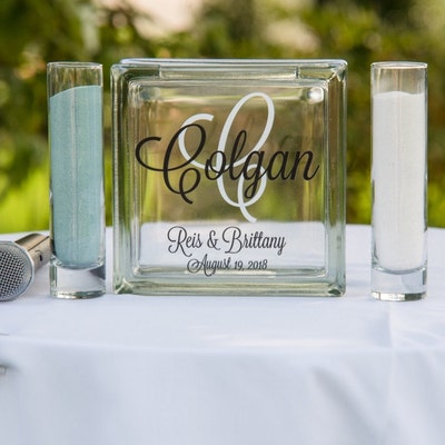 Unity Sand Set Ceremony Kit, Unity Candle Set Alternative, Monogram ...