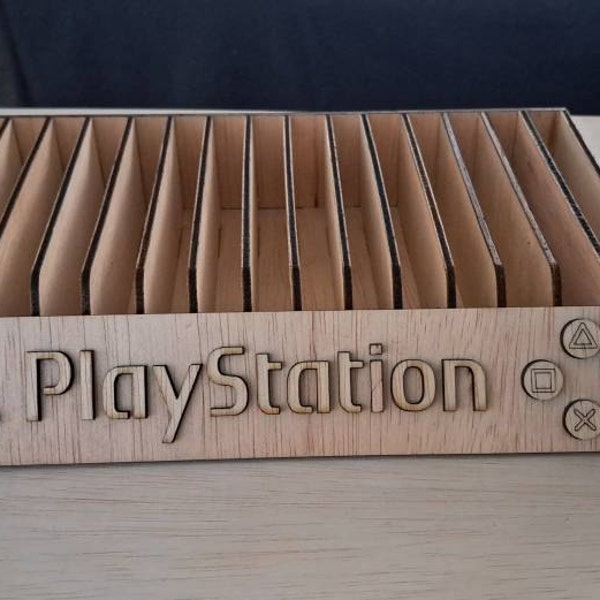 Laser Cut File Playstation Game Holder, SVG, Ai, DXF, Light Burn - File ...