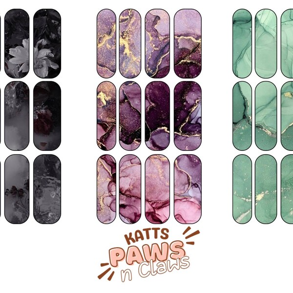 PAPER Chaser-colorful Money Nail Decals 40mm-fits 1XL-2XL Nail Tips - Etsy