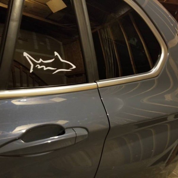 Shark Decal for Car Truck or Suv Rear Window. Comes in Black or White ...