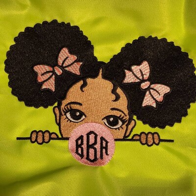 Black Girl Embroidery Design, 4 Sizes, Instant Download - Etsy