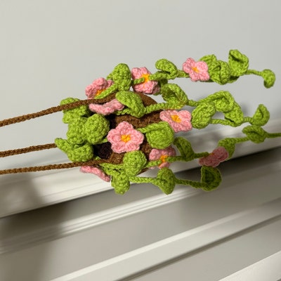 Crochet Flowers Red Rose Flower Ornaments Cute A Bunch of - Etsy