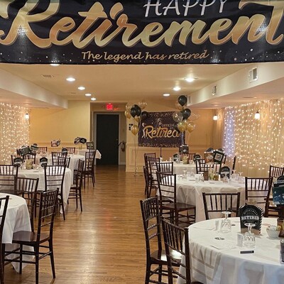 Happy Retirement Table Decorations Retirement Party Fold and Flare ...