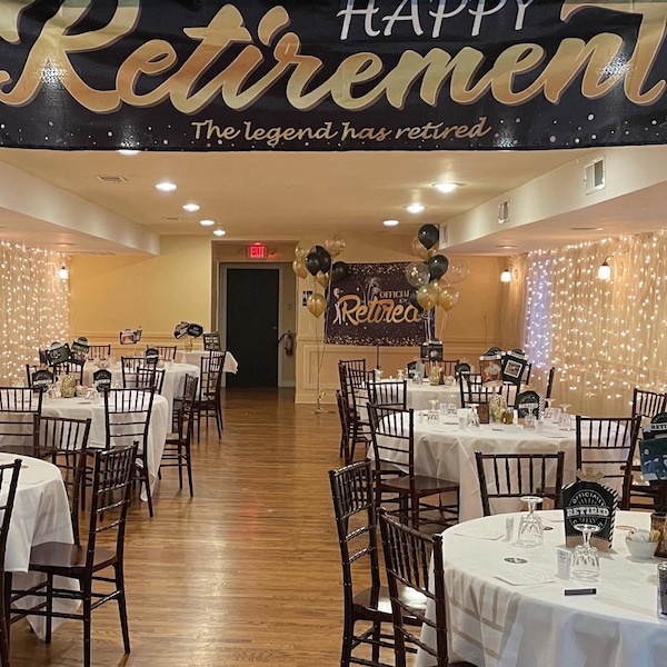 Happy Retirement - Table Decorations - Retirement Party Fold and Flare ...