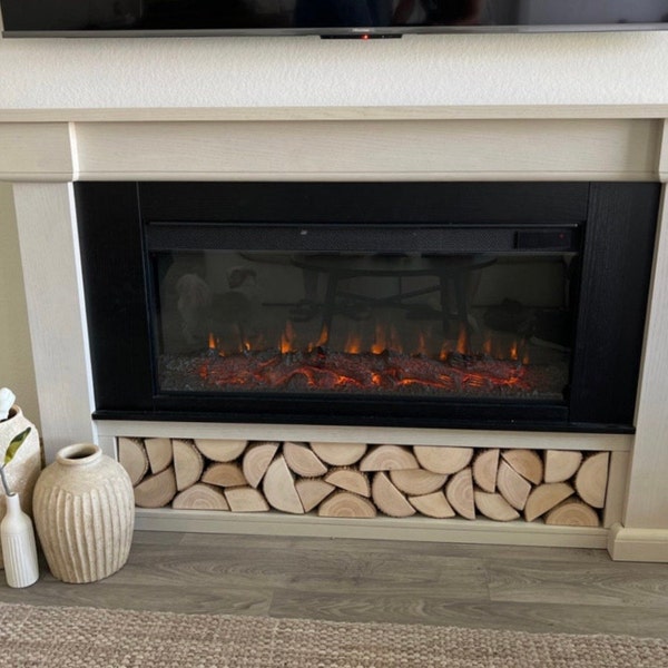 Fireplace Cover Screen Insert - Modern Farmhouse Barn Door Look - White ...