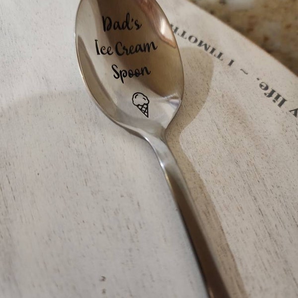 Personalized Ice Cream Spoon - Custom Ice Cream Spoon - Engraved Ice ...