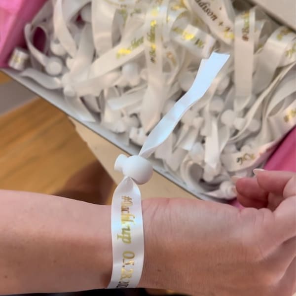 Custom Wedding Wristband - Personalized Guest Wristbands - Bracelets ...
