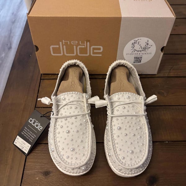 Custom Wedding/pearl Dude Shoes(larger Pearls)-great Custom Gifts ...
