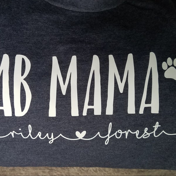 Lab Momma Customize Lab Mom Shirt With Your Dogs Name - Dog Mom - Cute ...