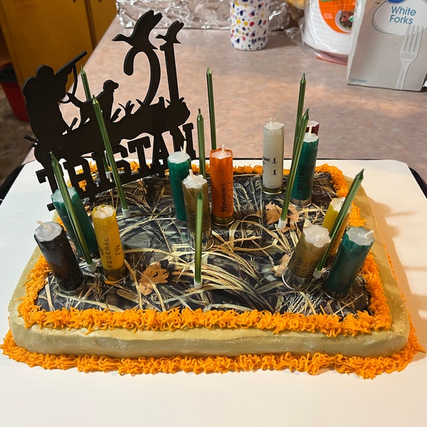 Wetlands CAMO Edible Image 1/4 1/2 Sugar Sheet Cake Topper Great for ...
