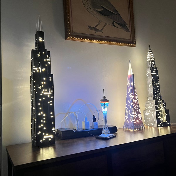 Chrysler Building Light up Model- 3D Printed - Etsy