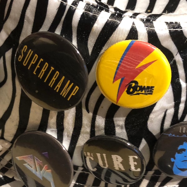 Vintage Rock Band Pinback Buttons, Punk, Alternative, Classic Rock - Etsy