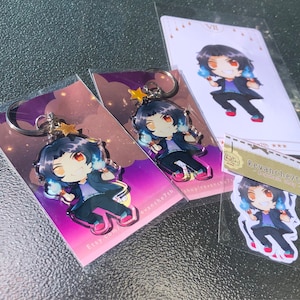 CUSTOM Keychain Standy Chibi Anime Character Commission Couple Vtuber ...