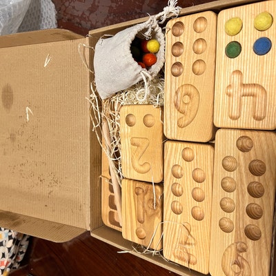 Wooden Numbers Counting Set. 0 to 20 Numbers for Toddlers Montessori ...