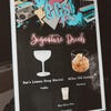 Gold and Black Masquerade Bar Menu Sign, Mardi Gras Signature Drinks ...