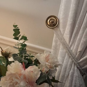Curtain Rod Extendable Swinging Brass Adjustable Window Curtain Holder ...