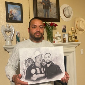 Custom Memorial Portrait Pictures With Deceased Loved One | Etsy