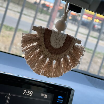 Rattan Tassel Keychain Boho Keychain Boho Car Accessory - Etsy