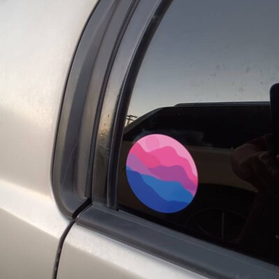 Subtle Trans Flag Sticker Pride Sticker Mountain Sticker - Etsy