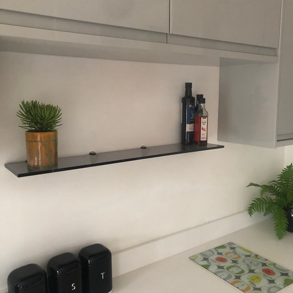 Perspex/acrylic Coloured Shelves - Smoked Dark Grey for Interiors - Etsy