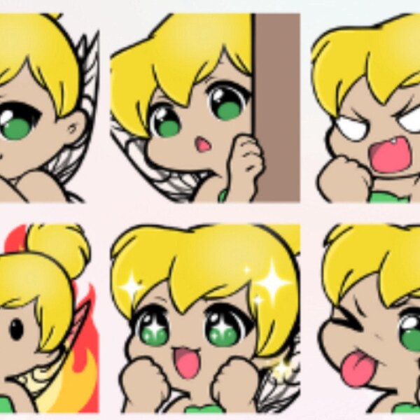 SUPER SET Cute Girl Chibi Emotes vanilla Skin/light Pink Hair for ...