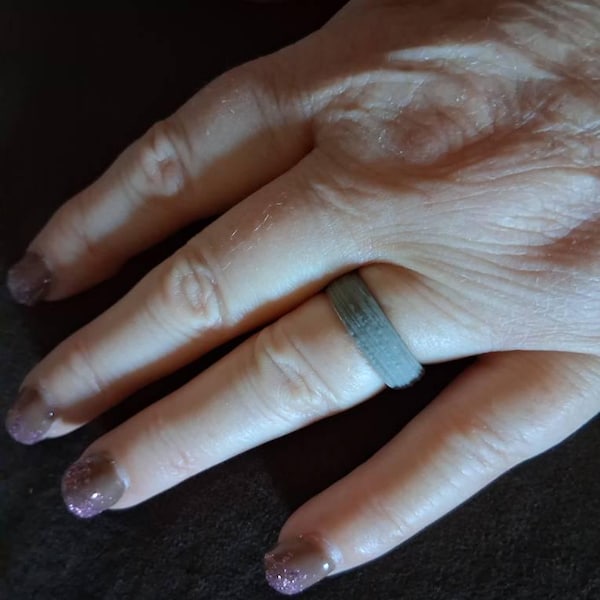 5.7MM Tree Bark Patterned Silicone Ring (choose Your Color): Custom ...