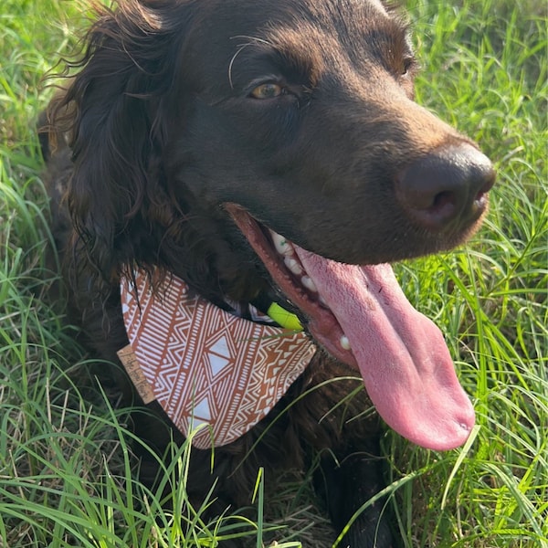 Brown Aztec Dog Bandana - Etsy