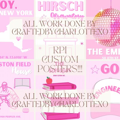 Preppy University of Michigan Prints for Dorm Decor - Etsy