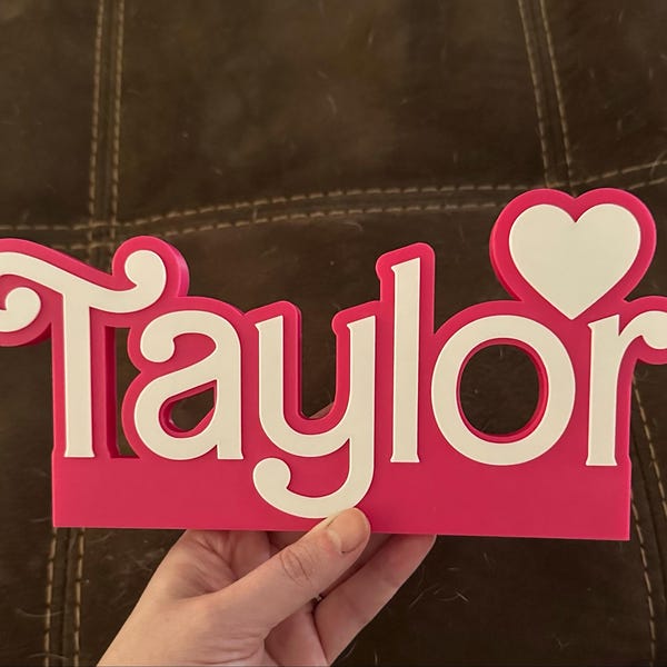 Personalized Doll Name Sign, Custom Name Plate, Girl Room Decor, Kids ...