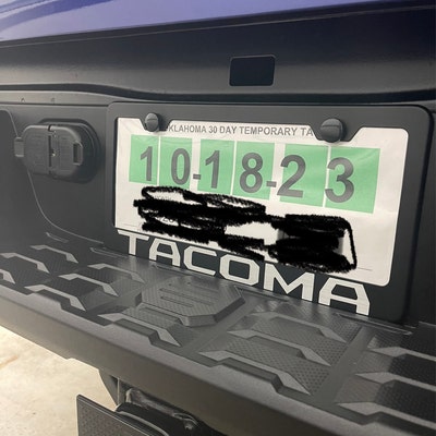 TRD Pro 3D Emblem Badge on Stainless Steel License Plate Frame W/ Bolt ...