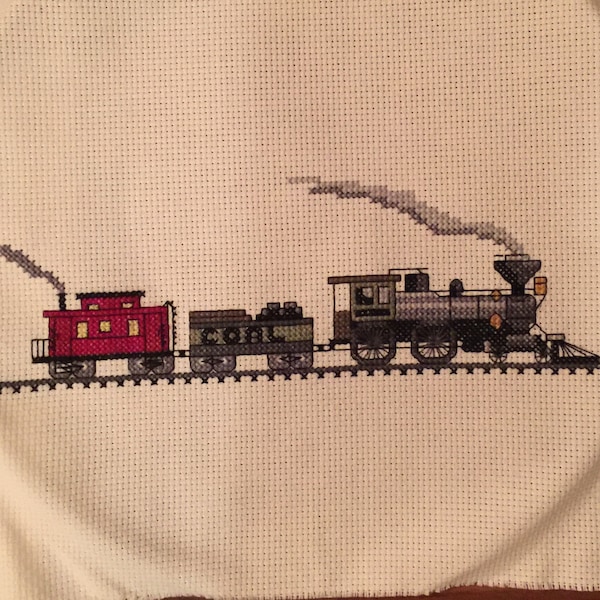 Old Fashioned Train Cross Stitch Pattern - Etsy