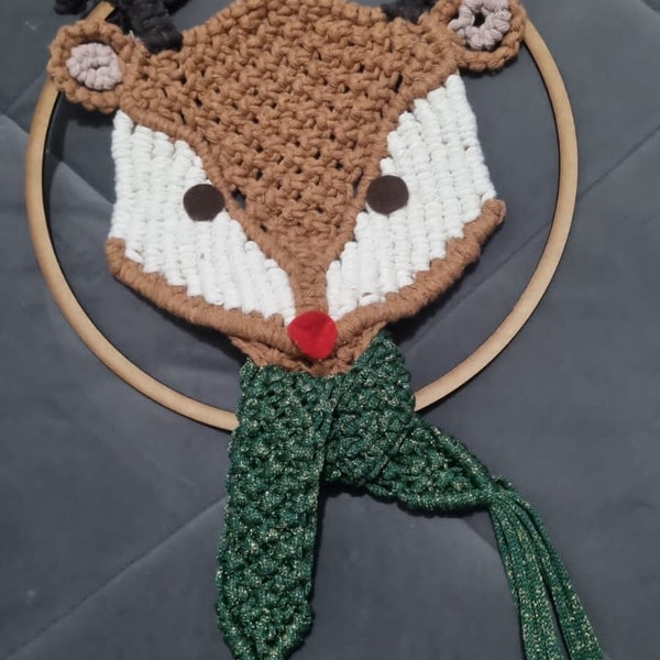 Christmas Macrame Reindeer PDF Tutorial, DIY Spring Deer Pattern ...