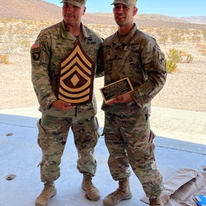 First Sergeant Hanging Wall Plaque 1SG Wood Cutout With Inscription ...