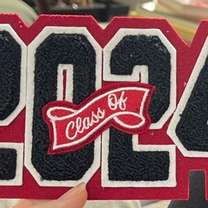 3 Chenille Varsity Letterman class Of Number - Etsy