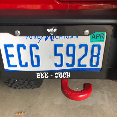 Very Cute Bee Otch Bumble Bee Black Automobile License Plate Frame - Etsy