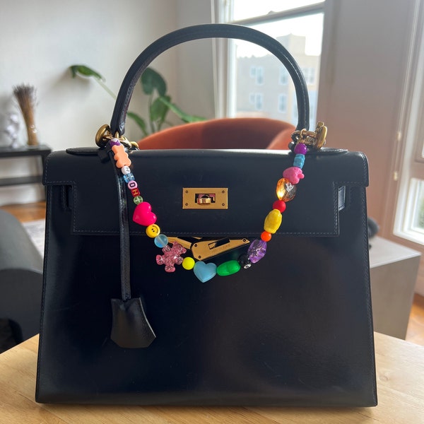 Custom Name Beaded Bag Chain Charm | Chunky Bag Chain | Y2k Bag Charm ...