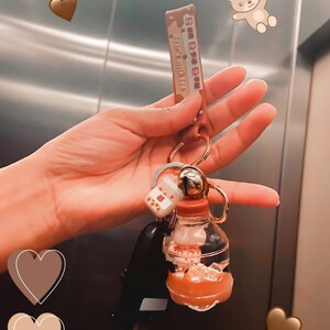 Astronaut Liquid Keychain Boba Keychain Quicksand Keychain - Etsy