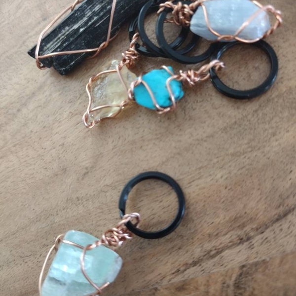 Raw, Natural Crystal Key Chains/pet Collar Charms You Choose the ...