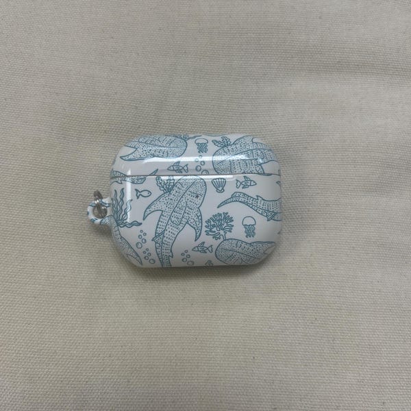 Whale Shark Coral Reef Airpods Case: Hand-designed Protective Cover ...