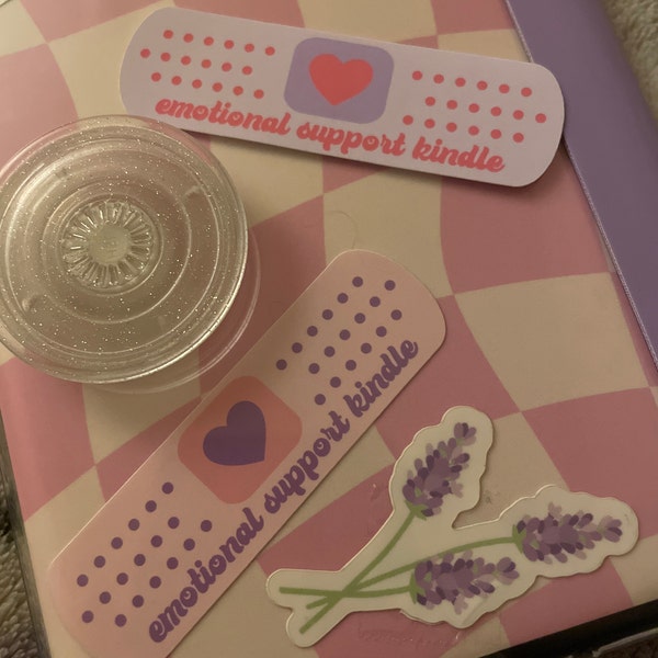 Emotional Support Kindle - Bookish Sticker - Kindle Sticker - Band Aid ...