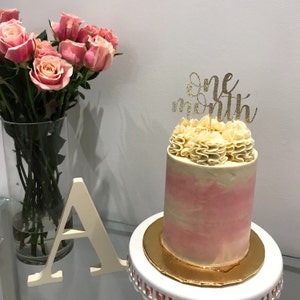 One Month Cake Smash Cake One Month Decor 1 Month Old 1 Month Cake ...