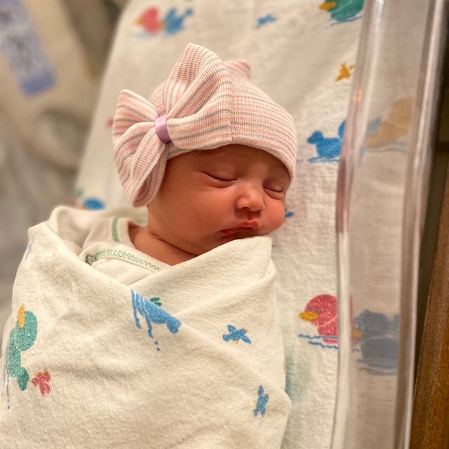 Newborn Baby Girl In Hospital Just Born