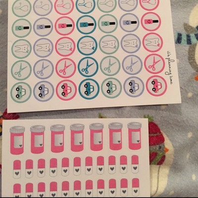 Prescription Bottle and Pills Planner Stickers - Etsy