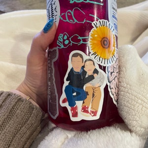 Custom Drawing Portrait Sticker Painting Style | Etsy